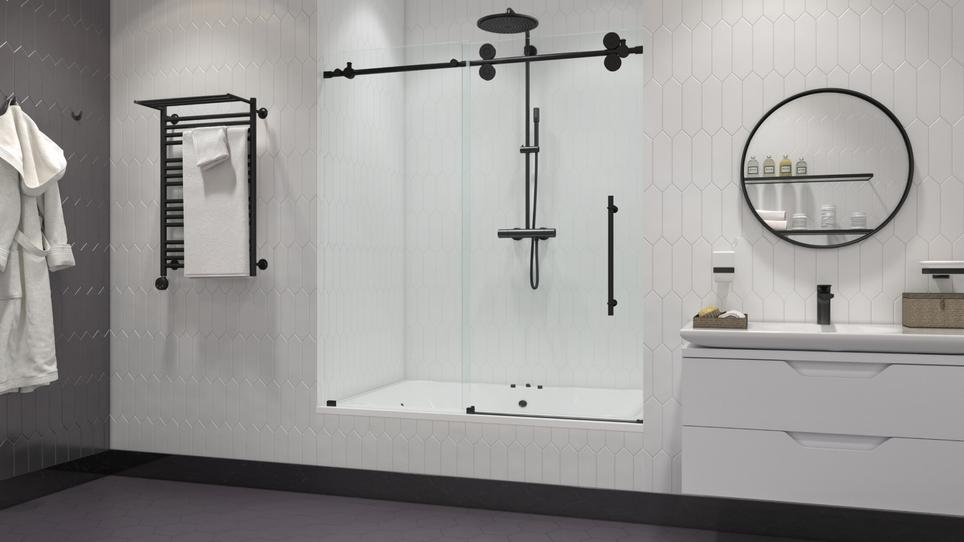 Frameless Bypass Tub Doors Frameless Glass Sliding Bathtub/Shower